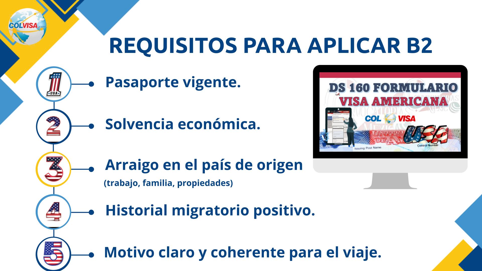 Visa Americana B2 Turismo Estados Unidos - Requisitos de visa